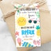 Editable Summer Teacher Appreciation Gift Tag Kids Your Turn to Relax ...