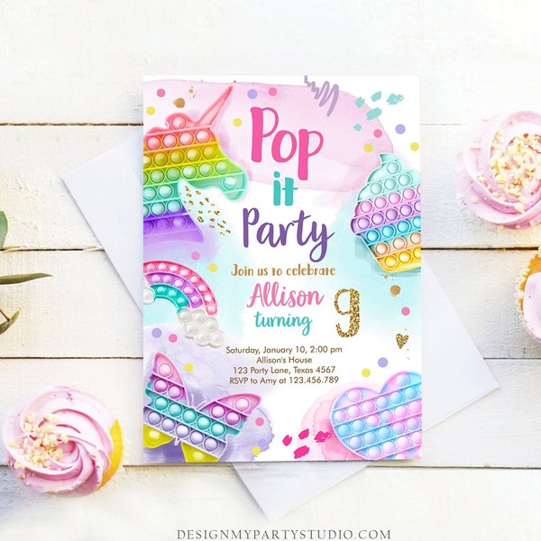 Popit Invitation - Etsy