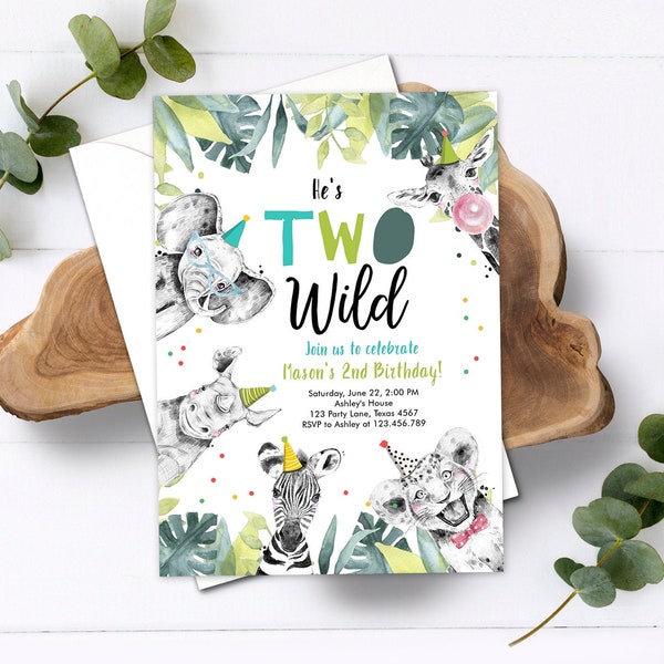 Two Wild Birthday - Etsy