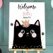 Editable Kitten Birthday Welcome Sign Pawty Sign Cat Birthday Welcome ...