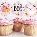 Book Ghost Birthday Cupcake Toppers Favor Tags Halloween Baby Shower ...