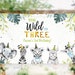 Editable Party Animals Birthday Backdrop Banner Safari Animals Boy ...