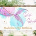 Editable Mermaid Backdrop Banner Mermaid Birthday Girl Pink - Etsy
