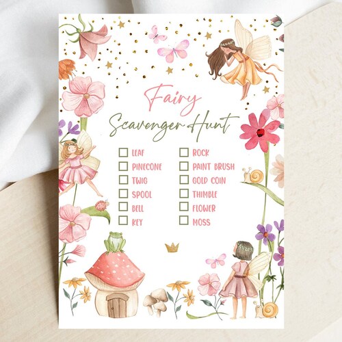 Editable Fairy Birthday Invitation Whimsical Enchanted Pixie | Etsy