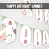 Editable Party Animals Birthday Backdrop Banner Safari Animals Girl Two ...