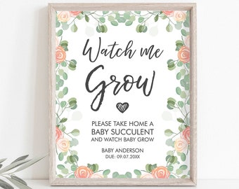 PRINTABLE Watch Me Grow Sign Please Take Your Favor - Etsy Canada