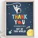 Thank You Space Party Sign Outer Space Birthday Sign Astronaut Party ...