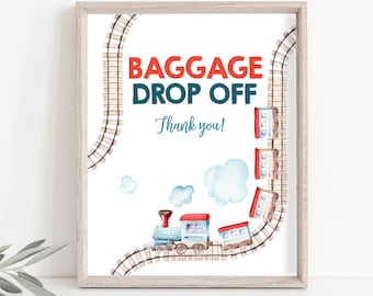 Baggage Drop Sign | Etsy