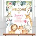 Editable Safari Animals Welcome Sign Party Animals Sign Zoo Safari Pink ...