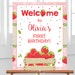 Editable Strawberry Welcome Sign Strawberry Birthday Party Welcome ...