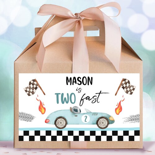 Editable Racing Favor Tags Race Car Birthday Thank You Label - Etsy Canada