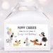 Editable Puppy Carrier Box Favor Label Puppy Birthday Favor Box Label ...