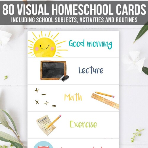 Visual Schedule Kids Daily Routine Chart 85 Cards Chores - Etsy