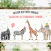 Editable Party Animals Birthday Backdrop Banner Safari Animals - Etsy