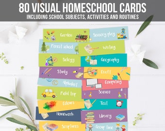 Visual Schedule Kids Daily Routine Chart 85 Cards Chores School ...