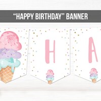 Ice-cream Cone Garland | Banner - Etsy