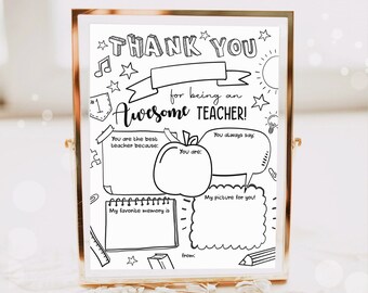Printable Coloring Page Teacher Appreciation Week Teacher Worksheet ...