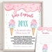 Editable Ice Cream Time Capsule First Birthday Party Ice Cream - Etsy