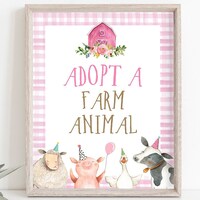 Pick A Chick Sign, Baby Chick Adoption Sign, Farm Adopt an Animal ...
