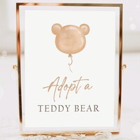 Adopt a Teddy Bear Sign & Certificate Party Pack Printable | Adopt a ...