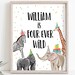 Editable Four Ever Wild Birthday Sign Safari Animals Zoo | Etsy