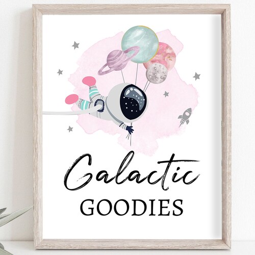 Galactic Goodies Space Party Sign Outer Space Birthday Sign - Etsy