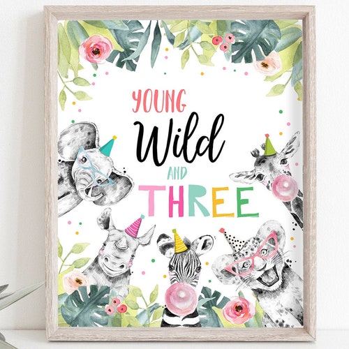Editable Young Wild and Three Leopard Print Safari Animals - Etsy