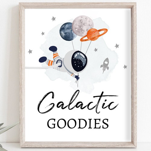 Galactic Goodies Space Party Sign Outer Space Birthday Sign - Etsy