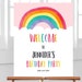 Editable Rainbow Welcome Sign Rainbow Birthday Party Sign Colorful ...