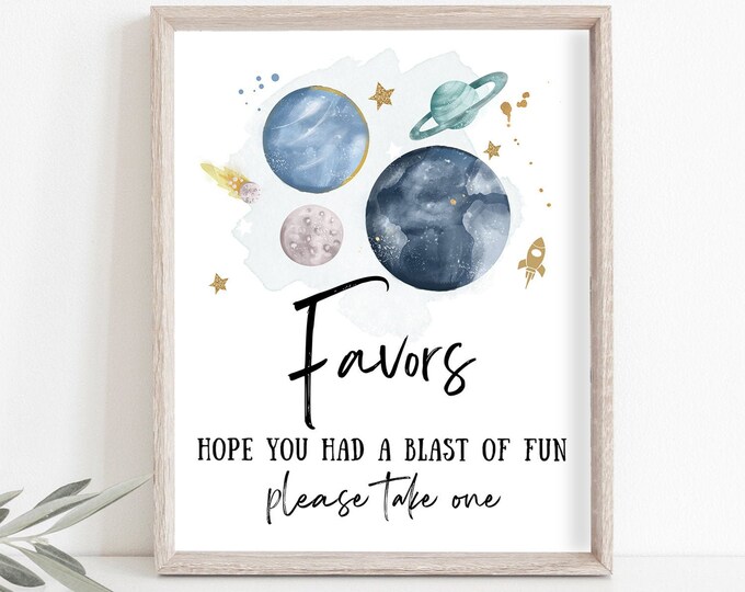 Editable Outer Space Treat Bag Toppers Space Birthday Party Favors ...