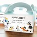 Editable Puppy Carrier Box Favor Label Puppy Birthday Favor Box Label ...