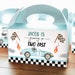 Editable Growing up Two Fast Gable Box Favor Blue Race Car Birthday ...