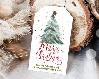 Merry and Bright Gift Tag Printable Candle Gift Tag - Etsy Canada