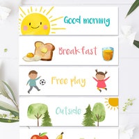 Kids Flip Routine Chart Editable Printable, Morning Evening Bedtime ...