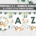 Safari Animals Birthday Banner A-Z Alphabet Numbers Banner First Happy ...