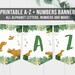 Dinosaur Birthday Banner A-Z Alphabet Numbers Banner First Happy ...