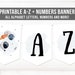 Space Alphabet Banner Letters A to Z Numbers Space Birthday Banner Boy ...