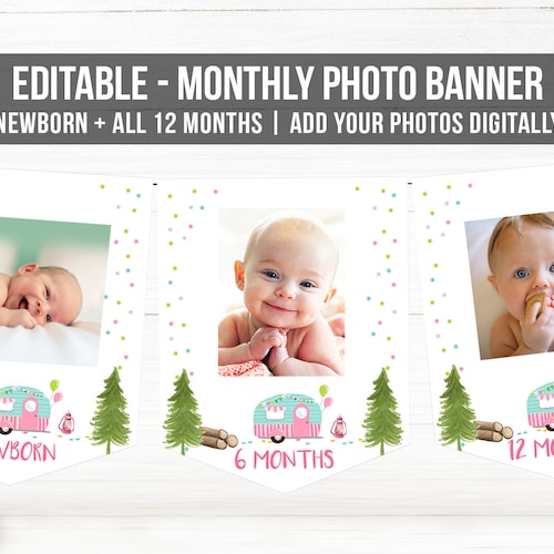 Editable Happy Camper Welcome Sign Camp Birthday Party Girl - Etsy