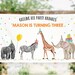 Editable Party Animals Birthday Backdrop Banner Safari Animals Boy Wild ...
