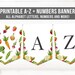 Farmers Market A-Z Banner Alphabet Numbers Banner Baby Shower Birthday ...