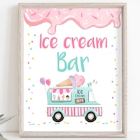 Printable Ice Cream Sign, Ice Cream Party Custom Sign, 8x10 Custom Sign ...