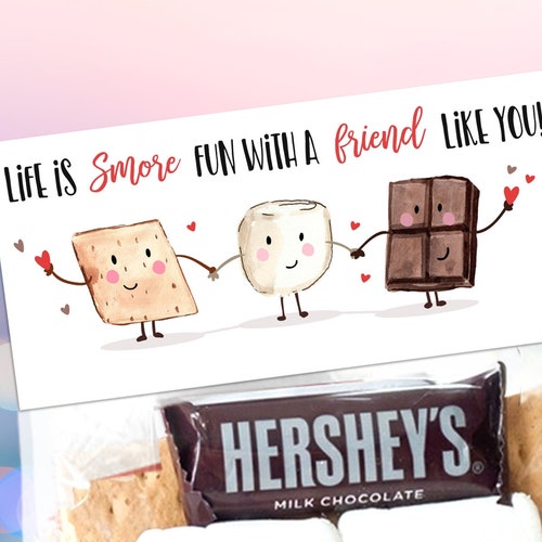 PRINTABLE Teacher Classroom Valentines Smores Valentine Treat - Etsy