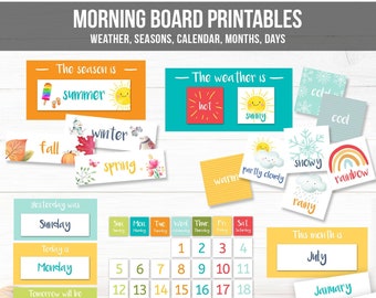 Morning Board Printable Activity Toddler Kids Homeschool | Etsy