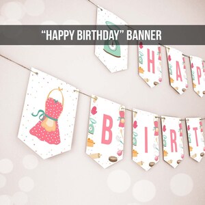 Happy Birthday Banner Cooking Birthday Banner Kitchen Baking Party Baby ...