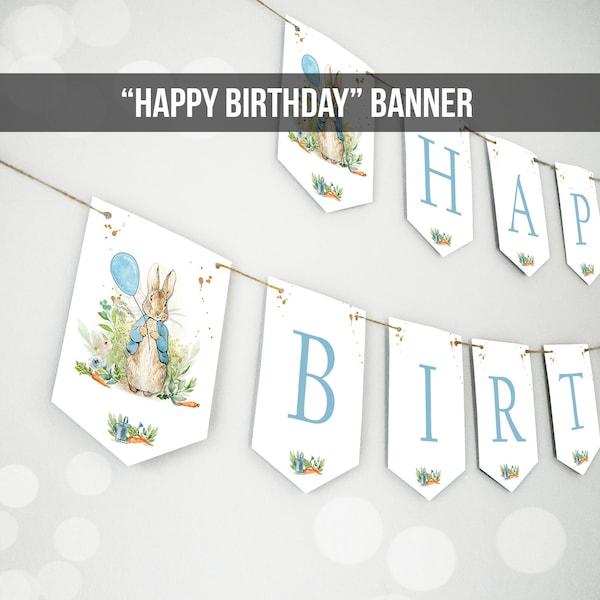 Rabbit Banner - Etsy