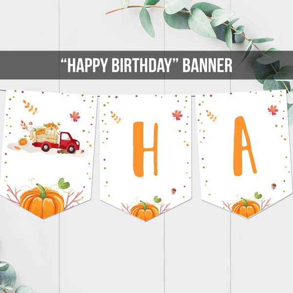 Fall Birthday Banner - Etsy