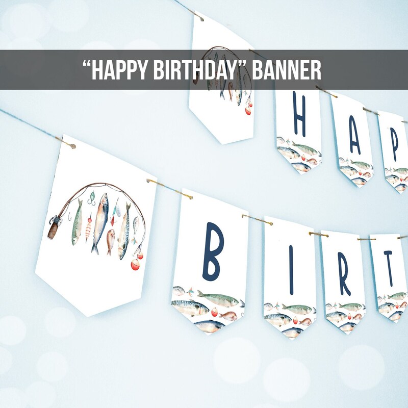 Fishing Birthday Banner - Etsy