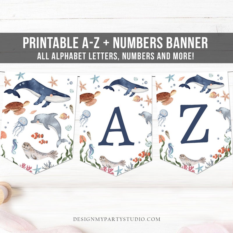 Ocean Alphabet Banner - Etsy