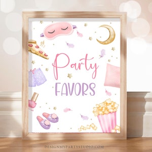 Party Favors Sign Sleepover Birthday Sign Slumber Party Decor Teen ...