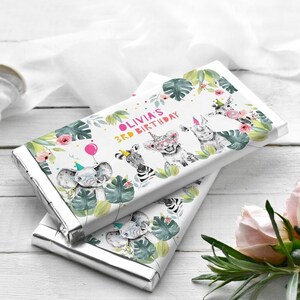 Editable Candy Bar Wrapper Party Animals Birthday Chocolate Bar Wrapper ...